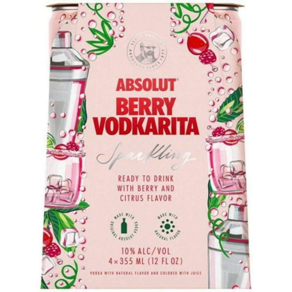 Absolut Berry Vodkarita Sparkling Vodka Cocktail – Town & Country ...